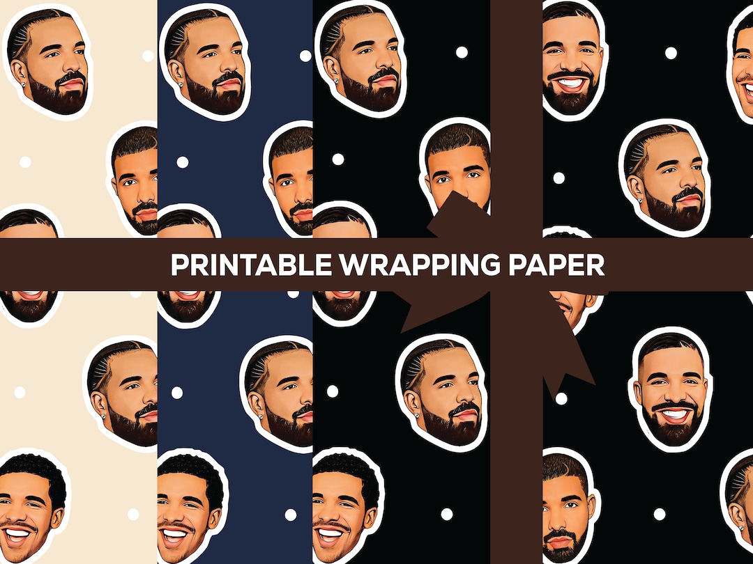 Instant Download- 8.5 X 11 Printable Drake Wrapping Paper - Drake ...