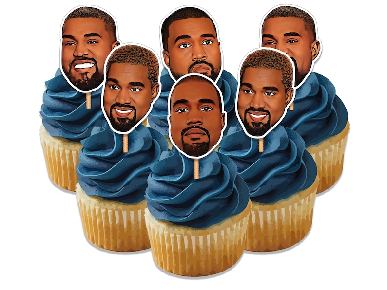 Instant Download- Kanye Cupcake Toppers- Kanye West Birthday Cake ...