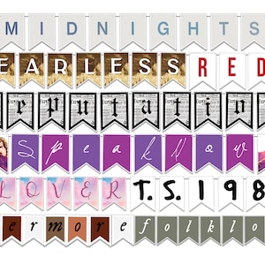 Instant Download- 10 Taylor Swift Banners- 10 Taylor Swift Birthday ...