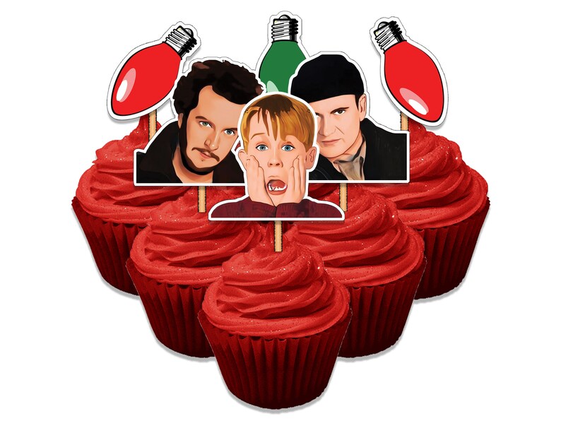 Instant Download- Home Alone Holiday Cupcake Toppers- Home Alone ...