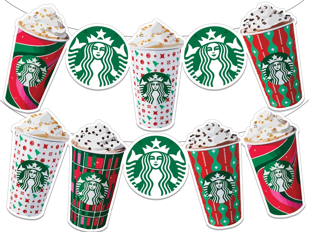 Instant Download- Starbucks Holiday Banner- Starbucks Birthday Banner ...