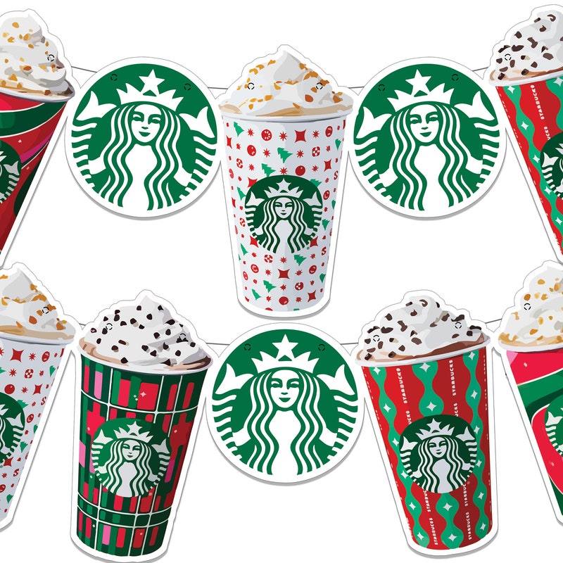 Starbucks Christmas Svg - Etsy