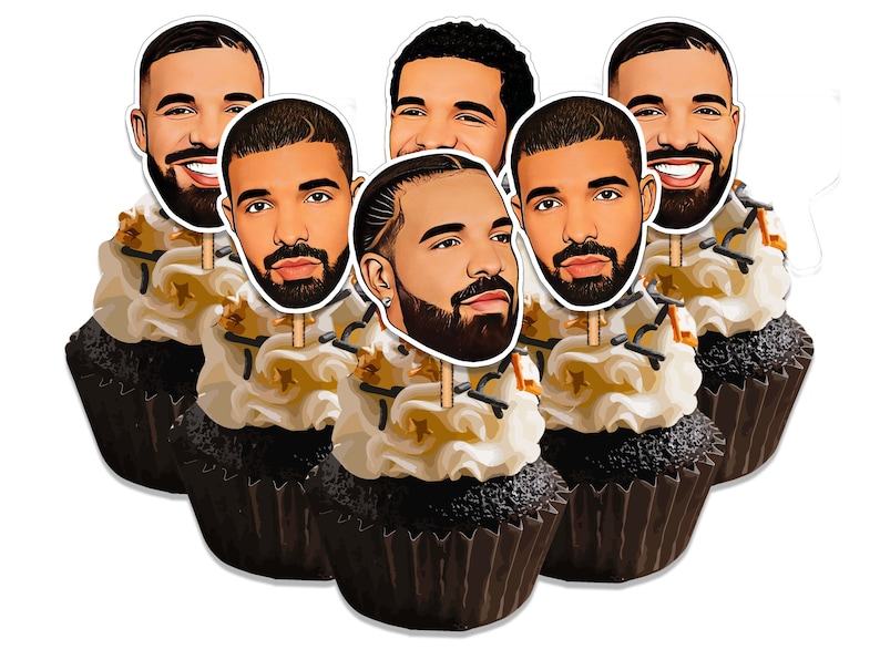 Instant Download- Drake Cupcake Toppers- Drake Birthday Cake Toppers ...