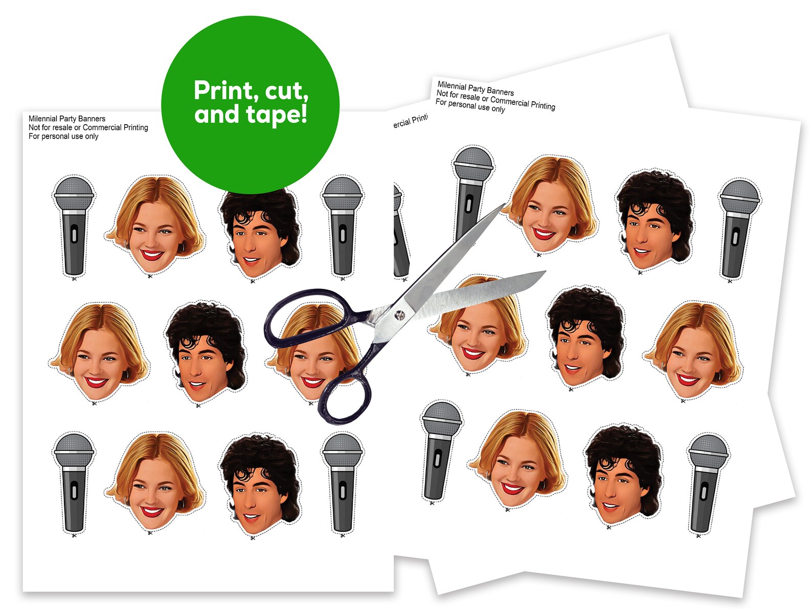 Instant Download- the Wedding Singer Cupcake Toppers- Retro Movie Theme ...
