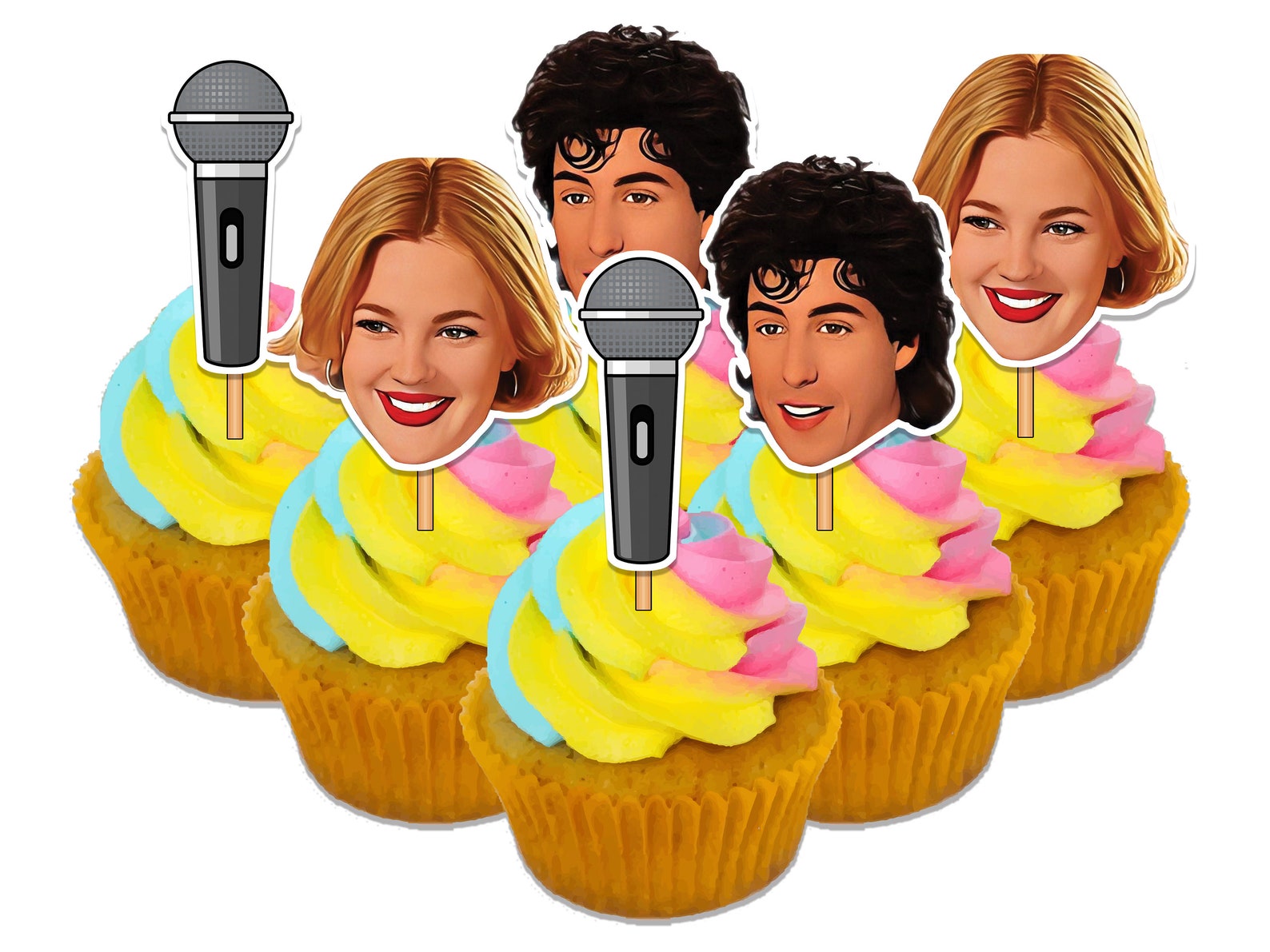 Instant Download- the Wedding Singer Cupcake Toppers- Retro Movie Theme ...