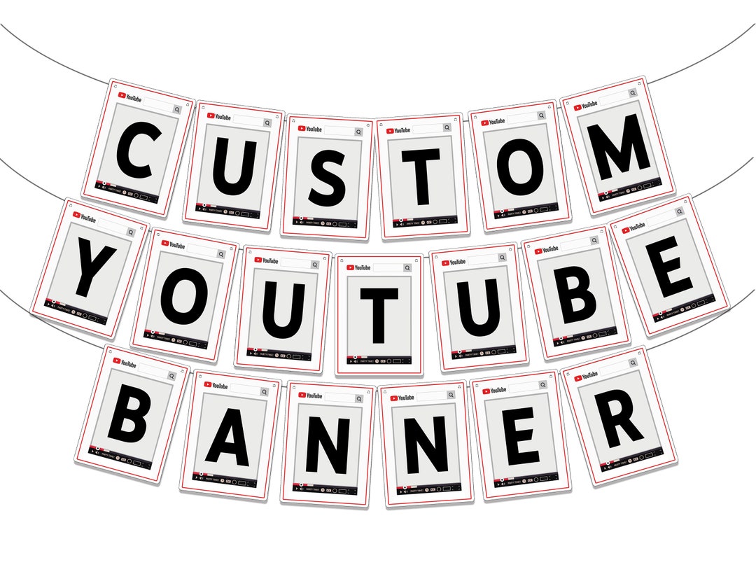 Instant Download- Custom Youtube Party Banner- Youtube Party ...