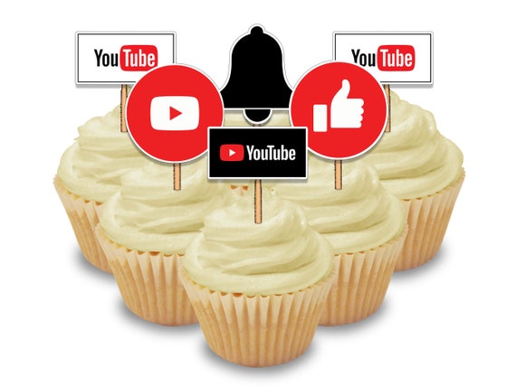 Instant Download Youtube Party Cupcake Toppers Youtube Party - Etsy