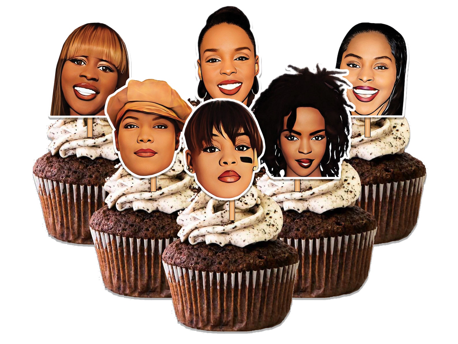 Instant Download Female Rap Legends Cupcake Toppers 90s 2000s Rapper ...