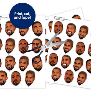 Instant Download- Kanye Cupcake Toppers- Kanye West Birthday Cake ...