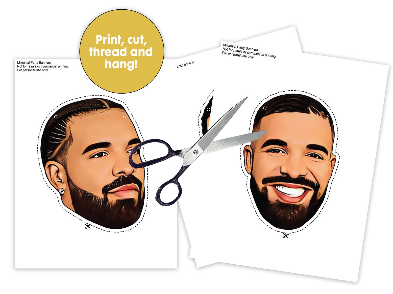 Instant Download- Drake Party Banner- Drake Birthday Banner- DIY OVO ...