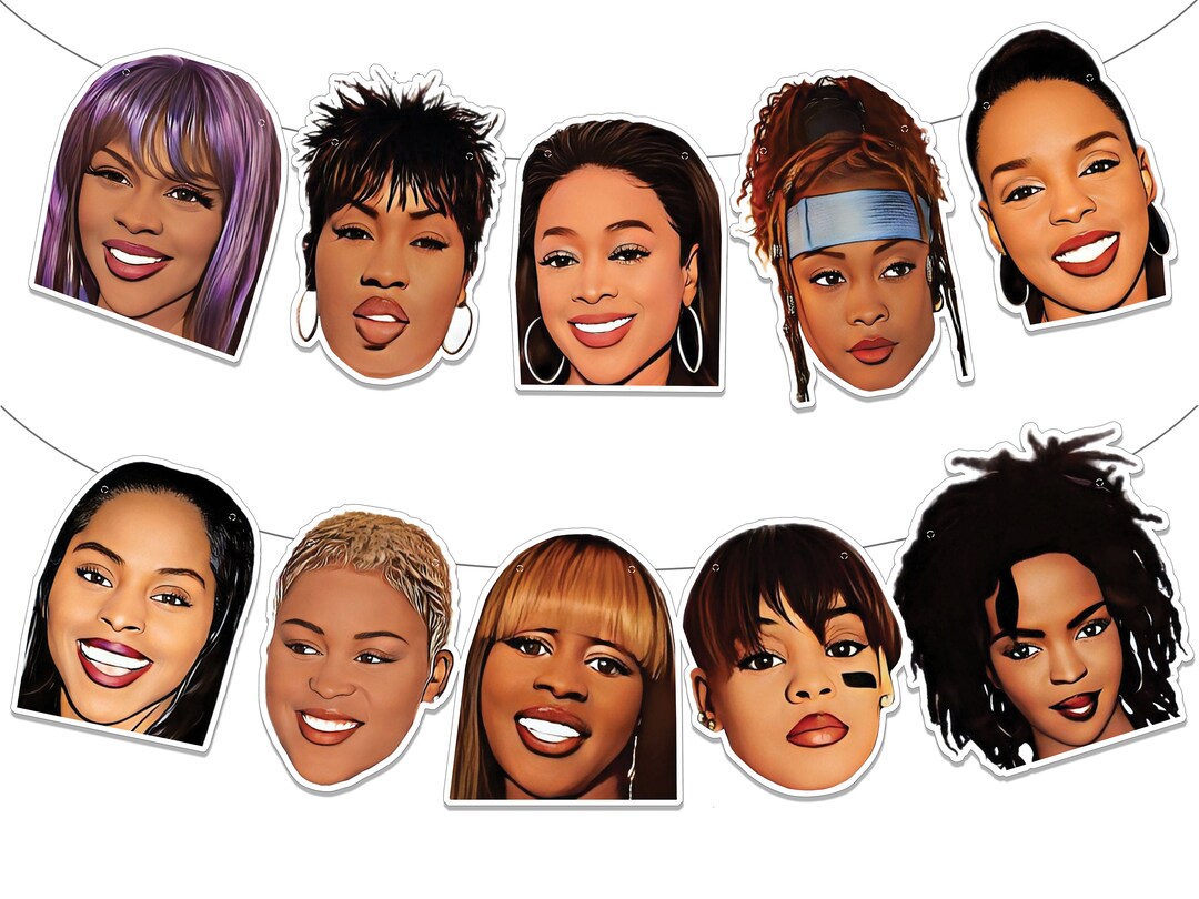 Instant Download- Female Rap Legends Banner- 90s 2000s Rapper Birthday ...