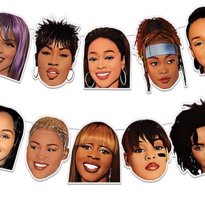 Instant Download- Female Rap Legends Banner- 90s 2000s Rapper Birthday ...