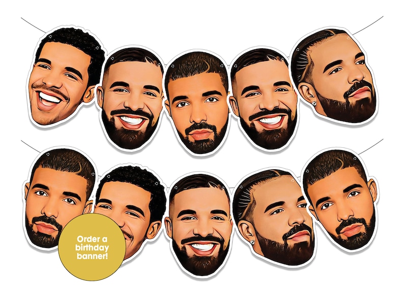 Instant Download Drake Cupcake Toppers Drake Birthday Cake - Etsy