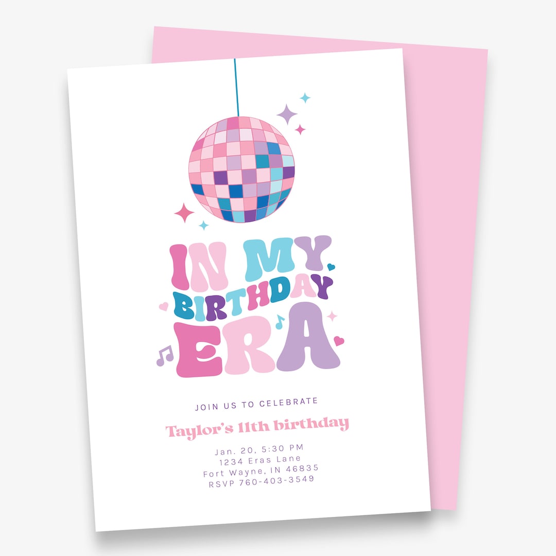 Disco Birthday Invitation - Etsy