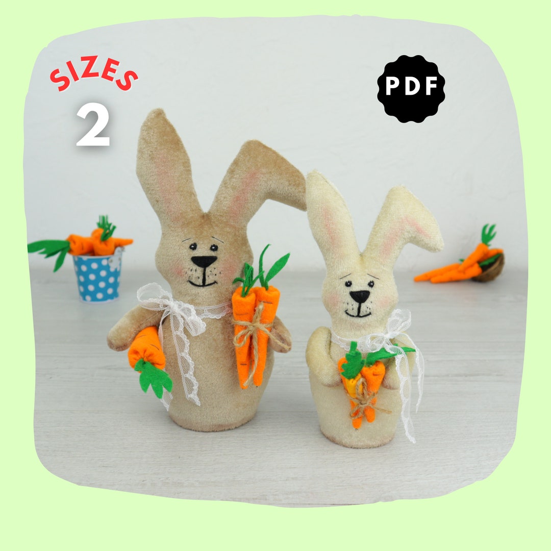 Bunny Sewing Pattern PDF Digital Download Plush Rabbit Sewing With Your ...