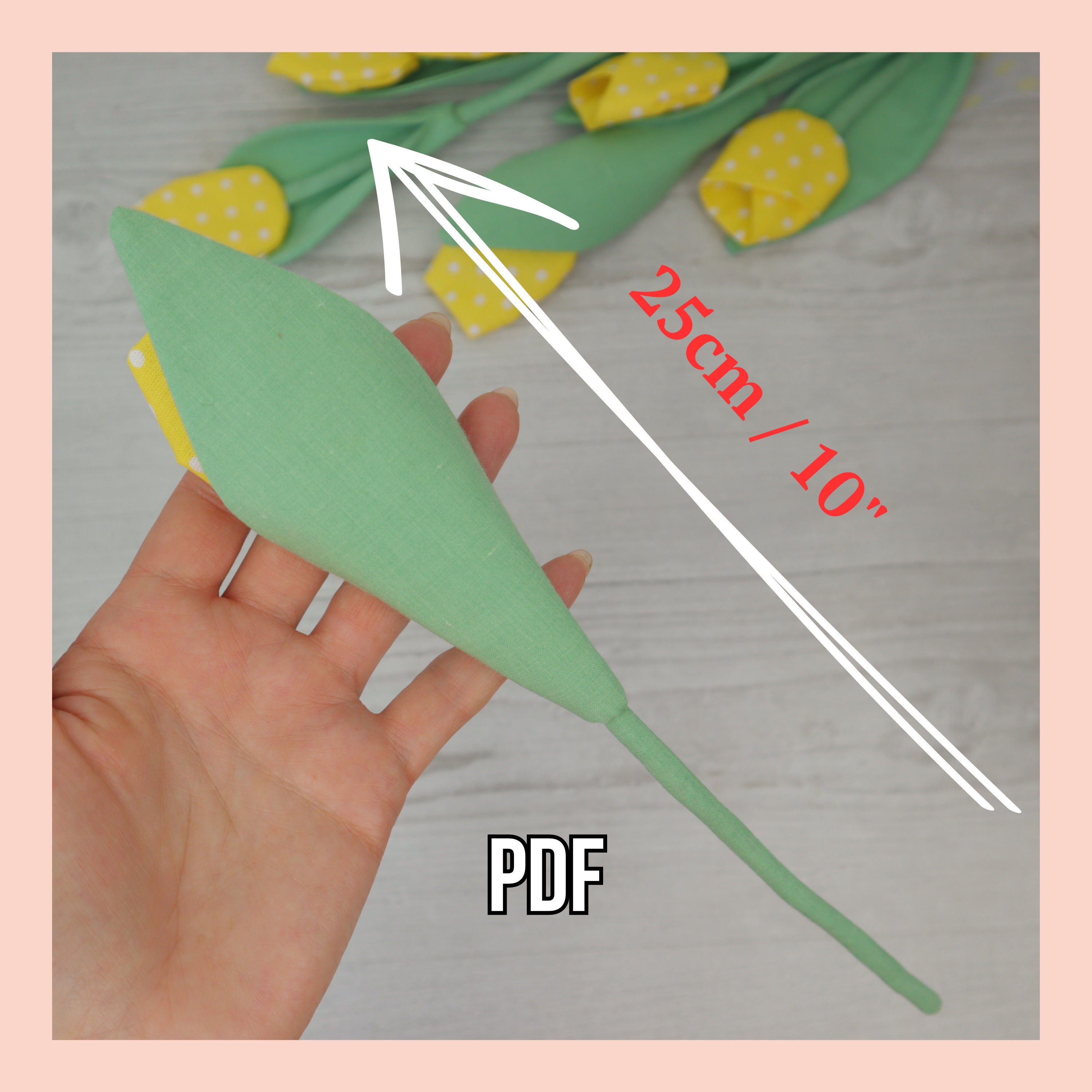 Flower Sewing Pattern Fabric Tulips Easy DIY - Etsy