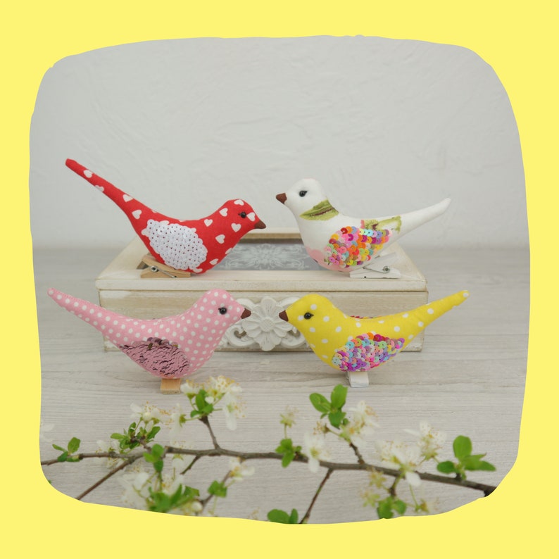 Bird Sewing Pattern PDF Pattern Do It Yourself Fabric Birds - Etsy