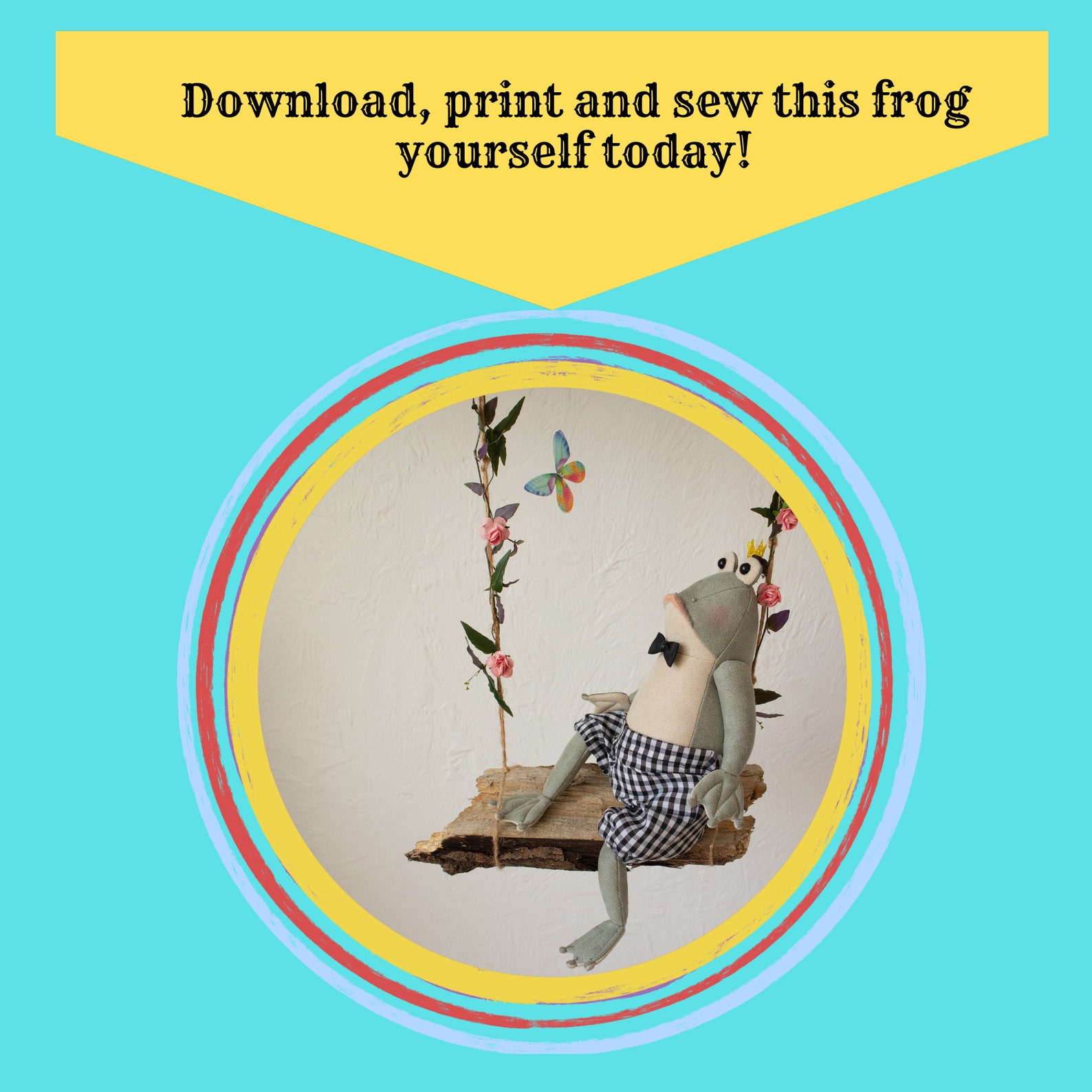 Frog Sewing Pattern PDF Digital Download Plush Frog Sewing DIY - Etsy