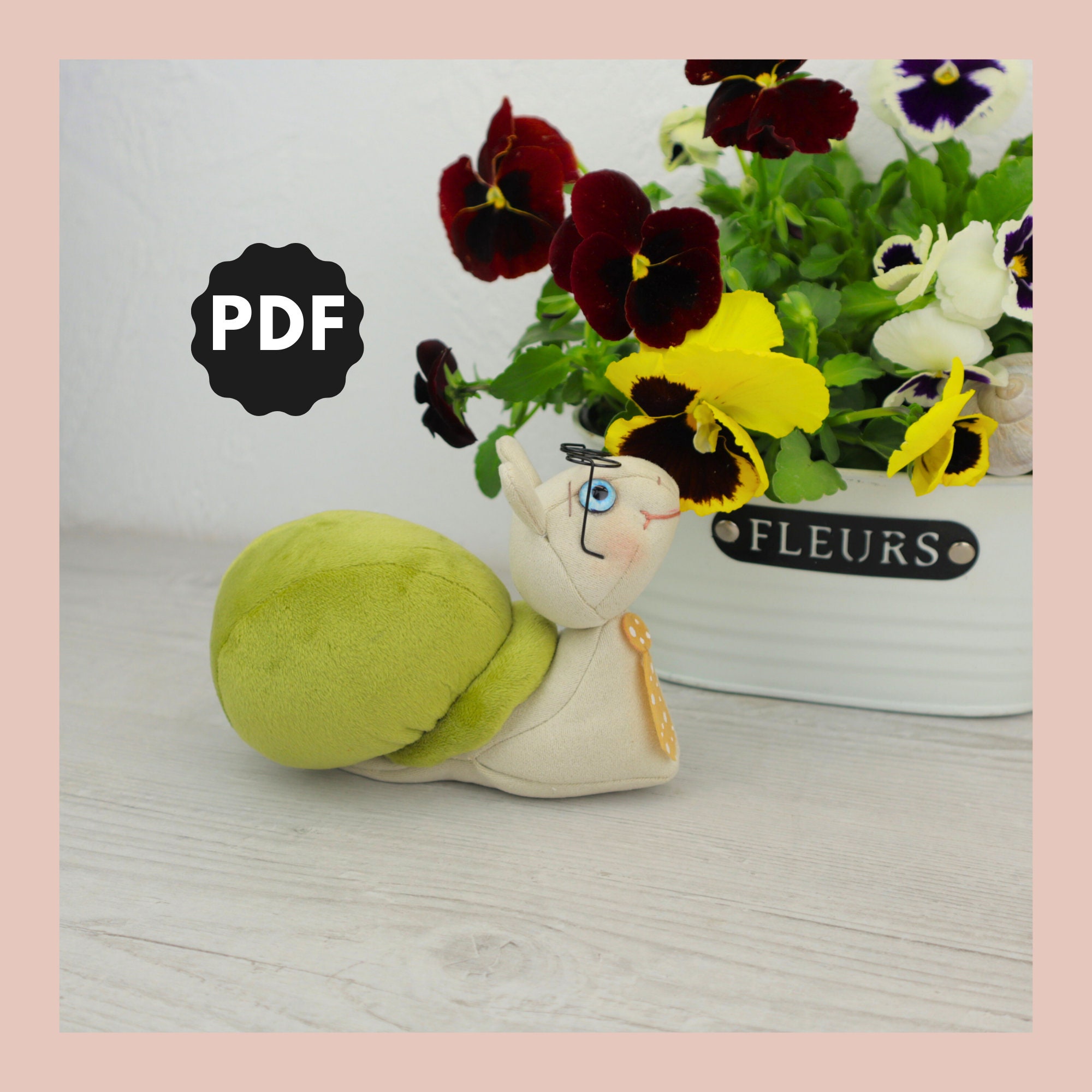 Snail Sewing Pattern PDF Digital Download Snail Decor Sewing With Your ...