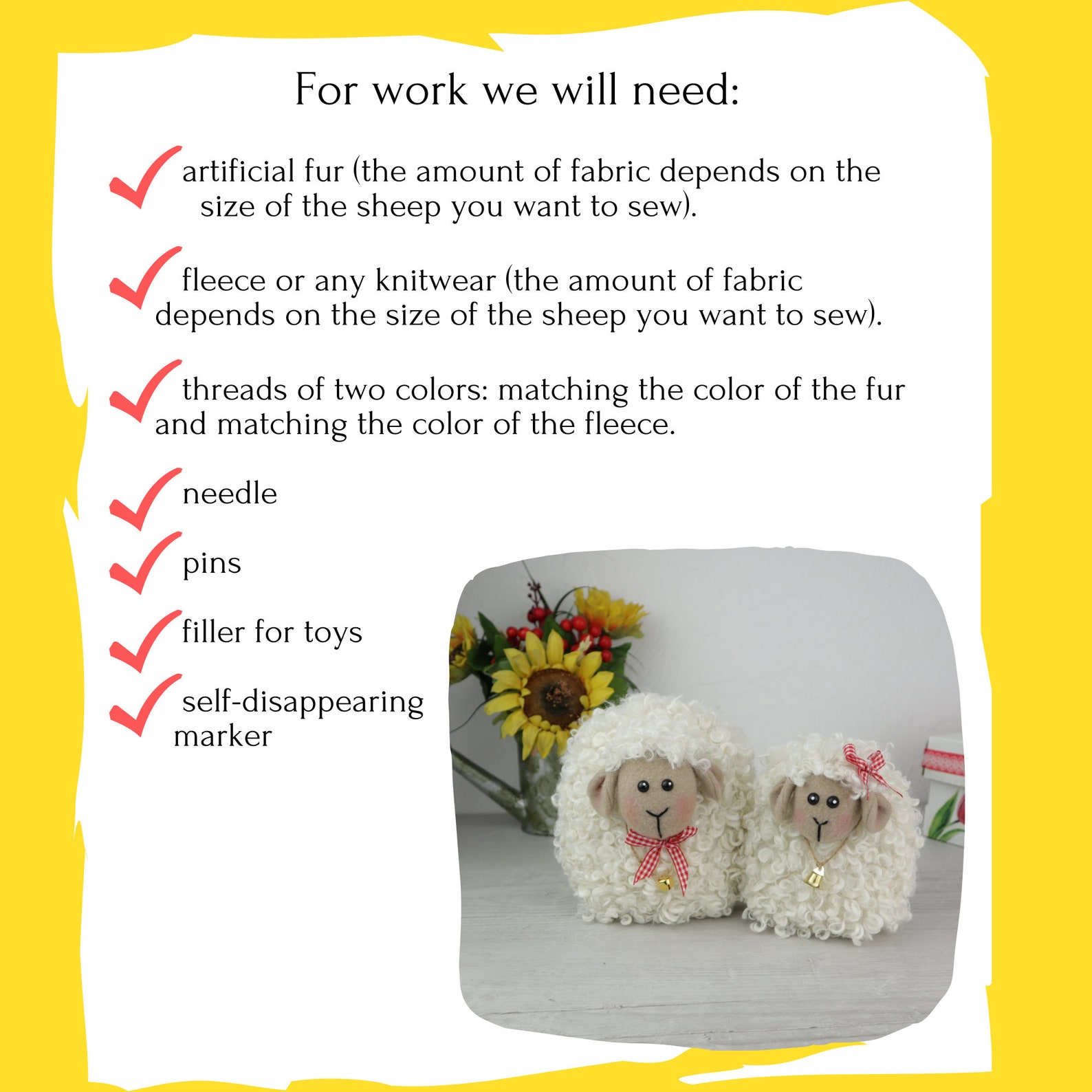 Sheep Sewing Pattern PDF Digital Download Do It Yourself Plush - Etsy UK