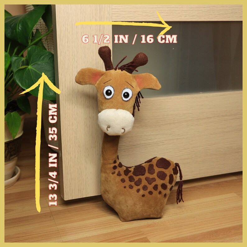 Giraffe Door Stop PDF Sewing Pattern Door Draft Stopper Make - Etsy