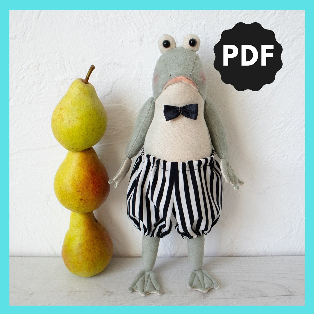 Frog Sewing Pattern PDF Digital Download Plush Frog Sewing DIY - Etsy