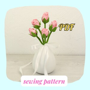 Flower Sewing Pattern Fabric Rose Easy DIY - Etsy