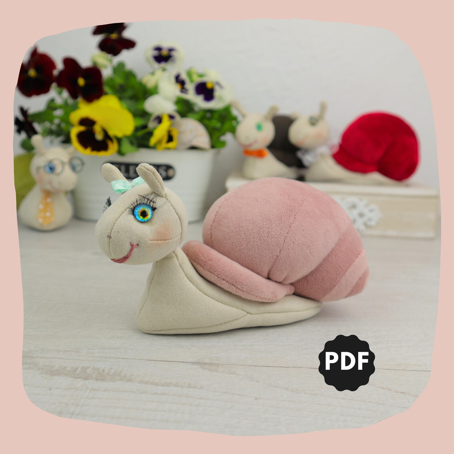 Snail Sewing Pattern PDF Digital Download Snail Decor Sewing With Your ...