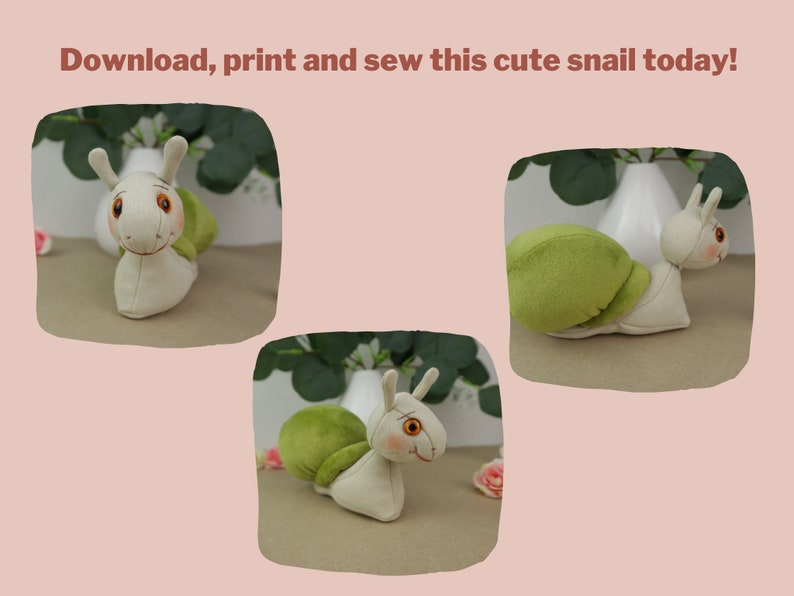 Snail Sewing Pattern PDF Digital Download Snail Decor Sewing - Etsy