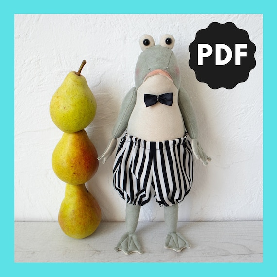 Frog Sewing Pattern PDF Digital Download Plush Frog Sewing DIY - Etsy ...