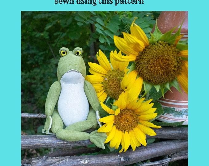 Frog Sewing Pattern PDF Digital Download Plush Frog Sewing DIY Project ...