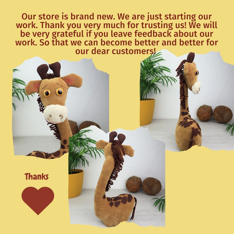 Giraffe Door Stop PDF Sewing Pattern Door Draft Stopper Make Your Own ...
