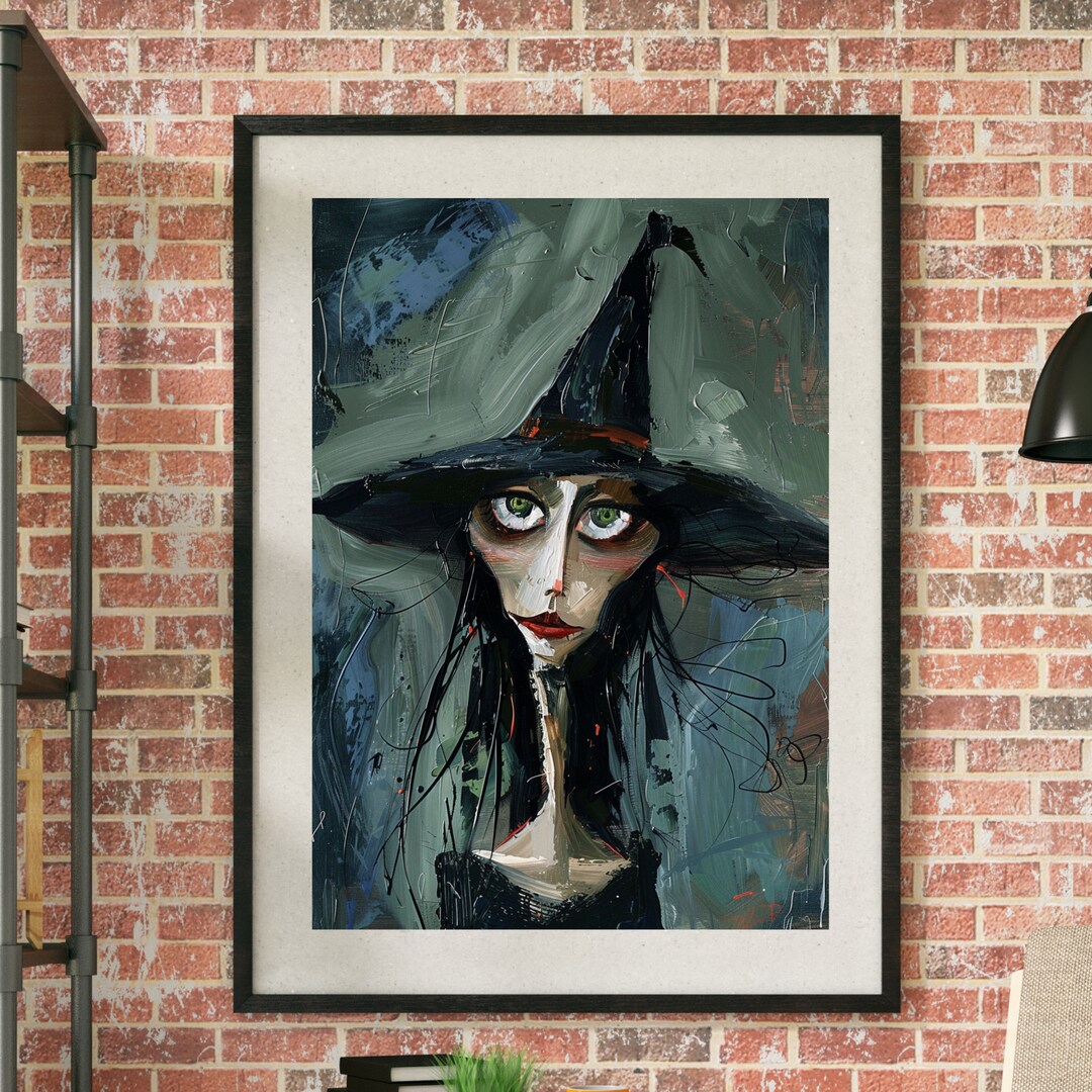 Abstract Witch Print, Witchy Gifts, Witchcraft, Wicca, Portrait Lustre ...
