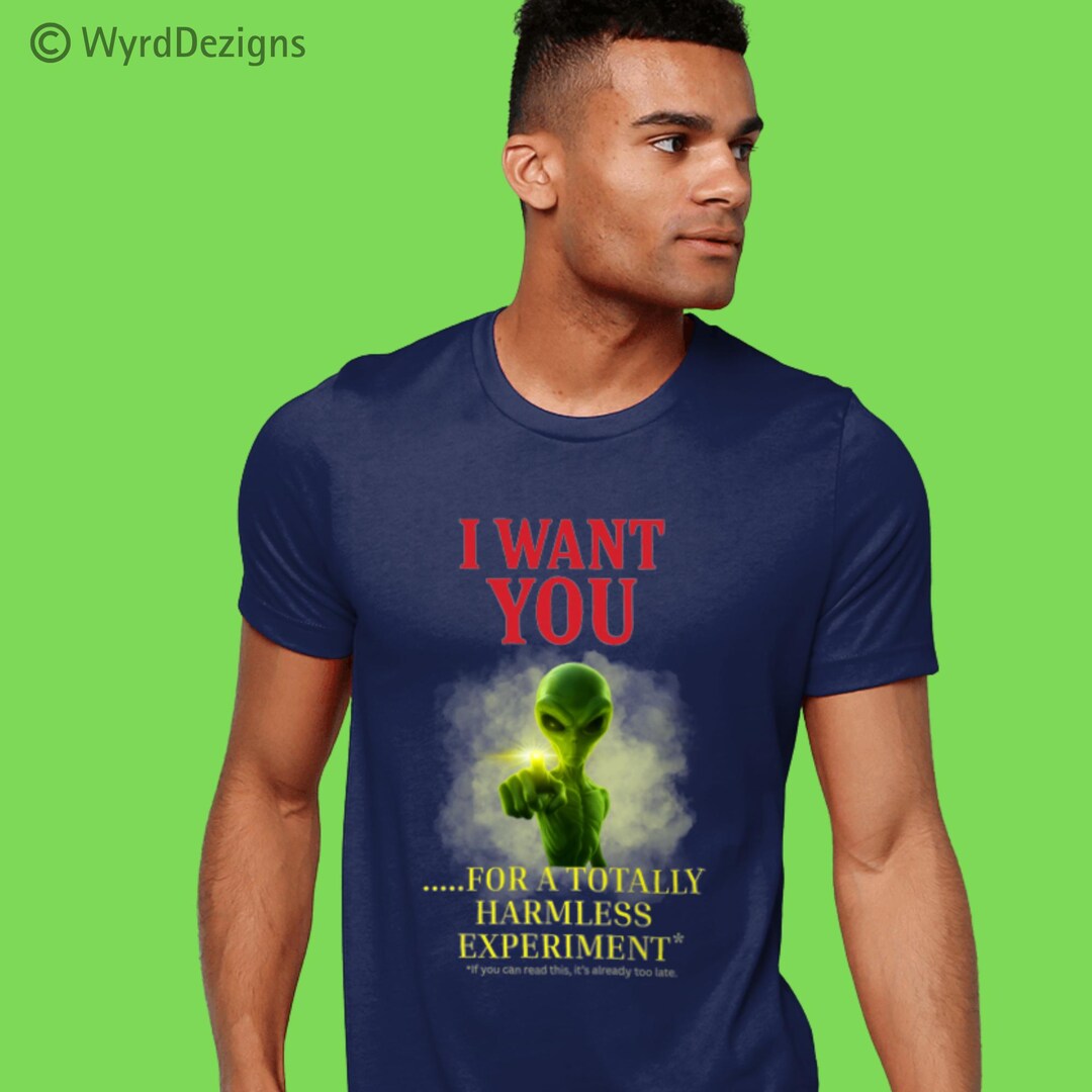 Alien UFO Meme T-shirt – Funny Extra-terrestrial Sci-fi Tee for Men ...