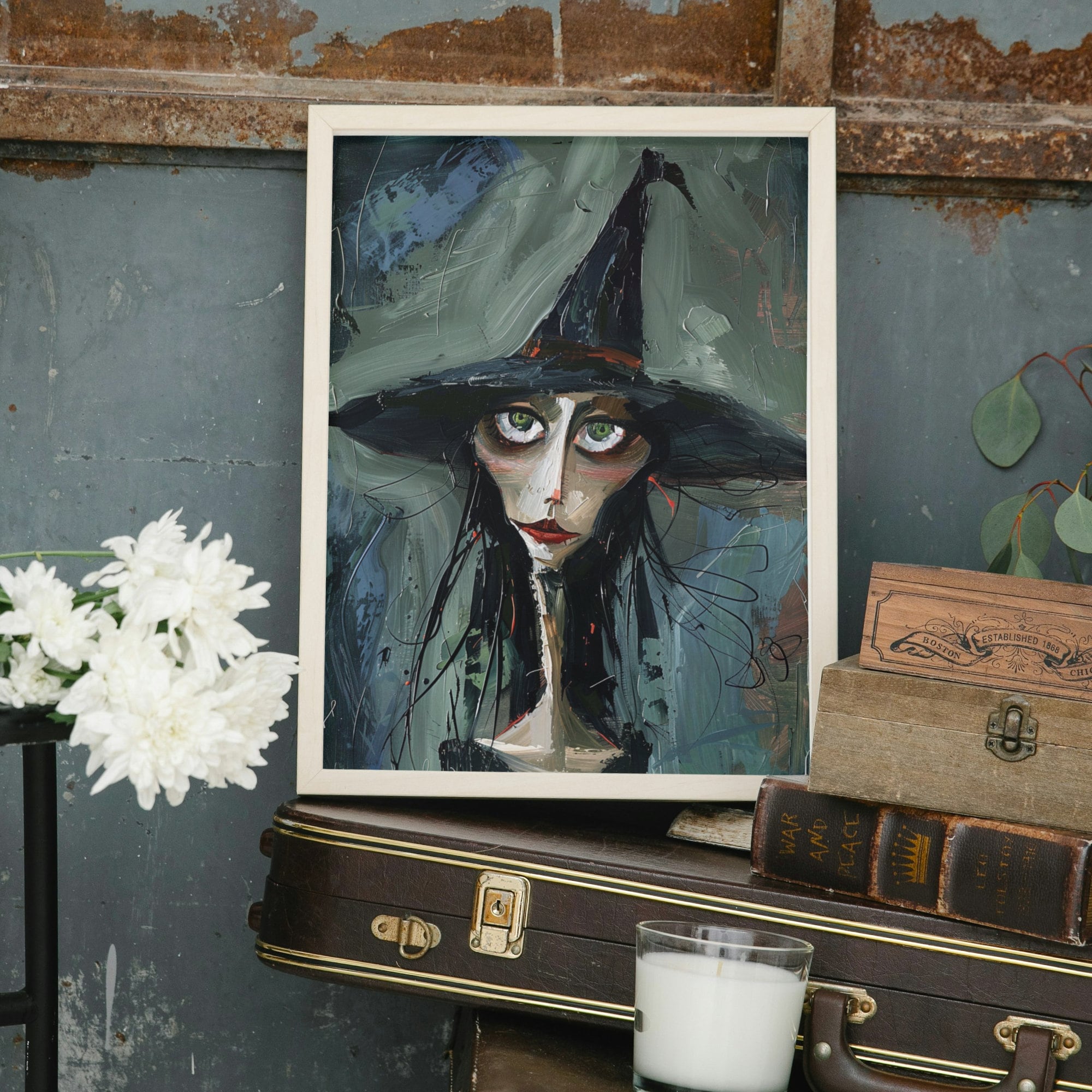 Abstract Witch Print, Witchy Gifts, Witchcraft, Wicca, Portrait Lustre ...
