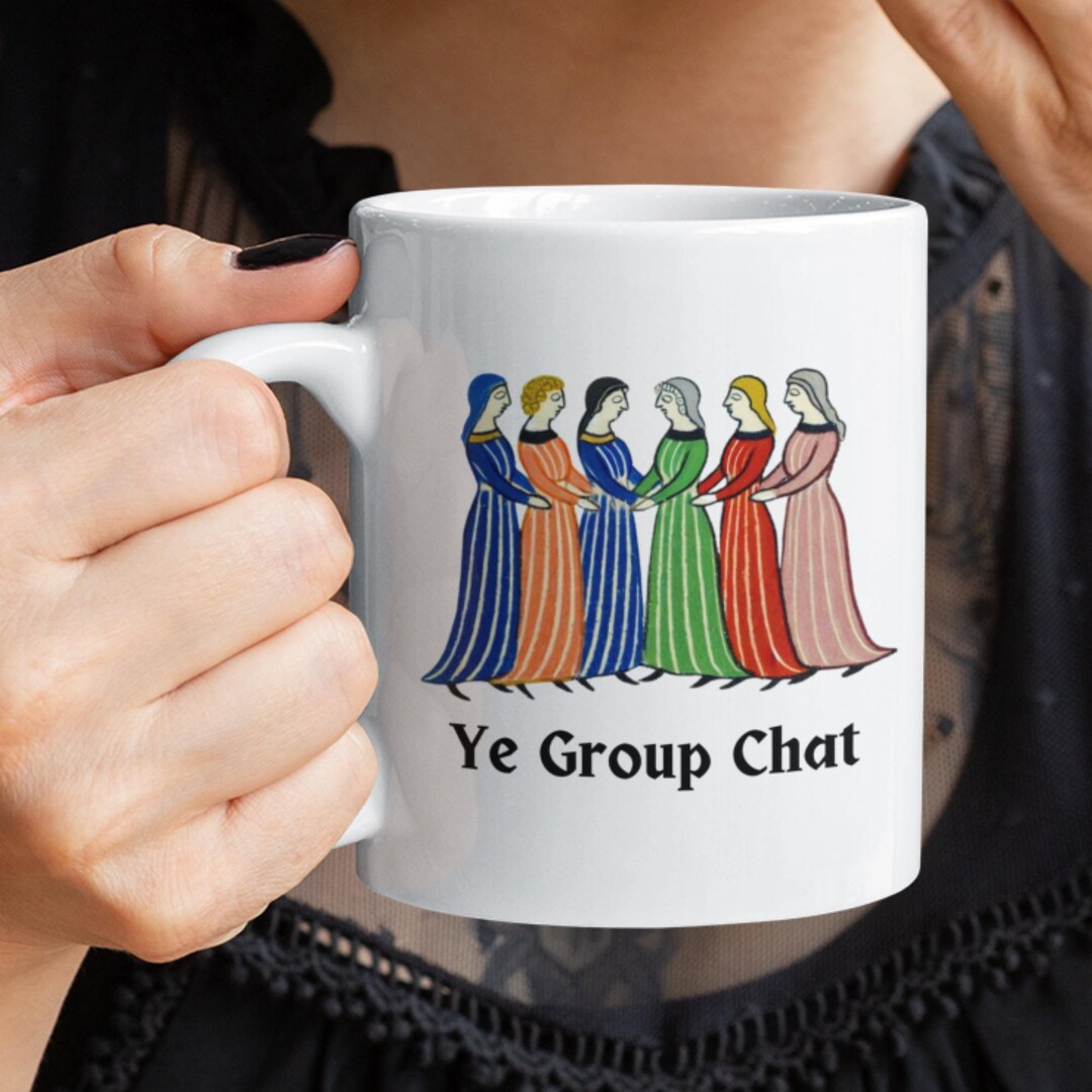 Funny Medieval "ye Group Chat" Office Mug - Etsy