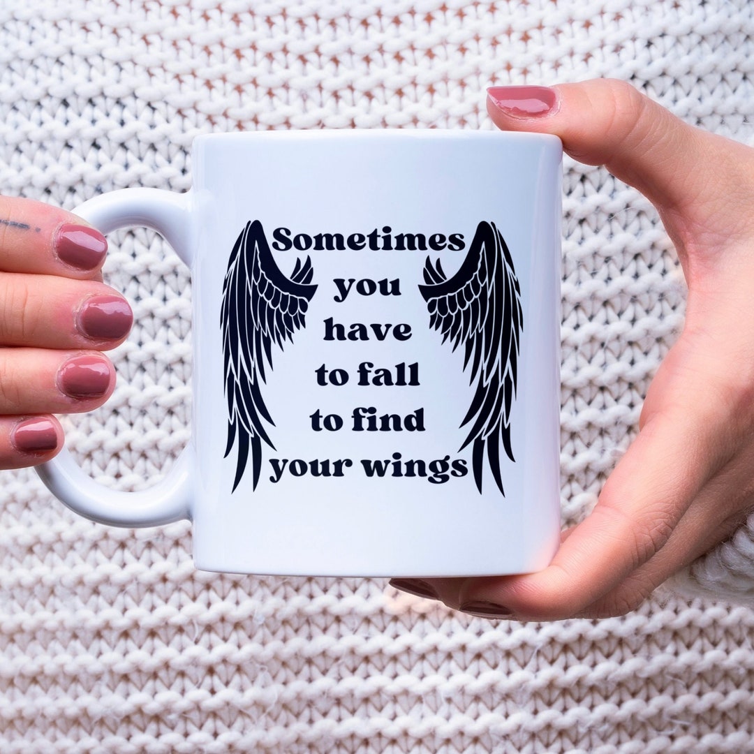 Angel Wings Mug, Motivational Gifts, Inspiring, Positivity ...