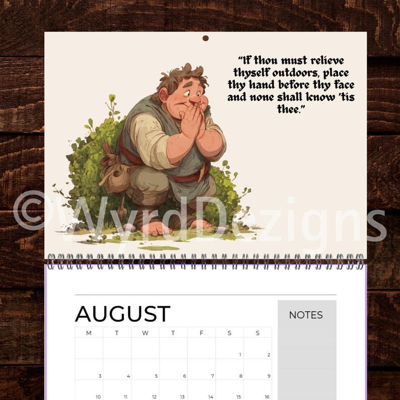 Medieval Nonsense Calendar 2026, Funny Quirky Illustrations, Useless ...