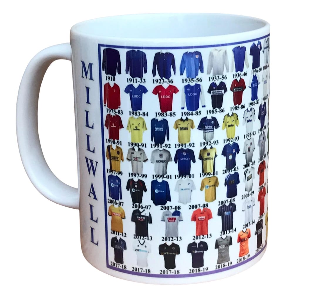 Millwall Shirt History Mug - Etsy UK
