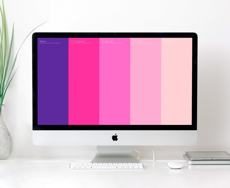 Bubblegum Desktop Organizer Wallpaper | Pink Organizational Desktop ...