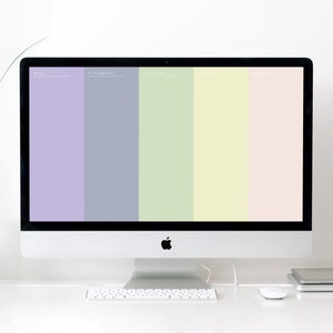 Desktop Organizer Pastel Colorwash Wallpaper | Editable Organizational ...