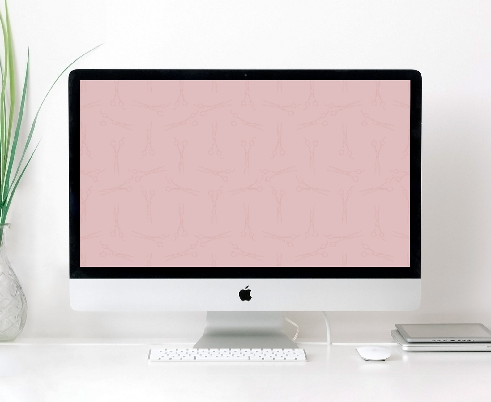 Barber Scissors Desktop Wallpaper Hair Shears Art CUSTOM | Etsy