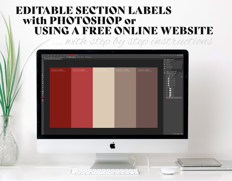 Coffee Almond Red Color Desktop Organizer Wallpaper | Editable ...