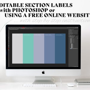 Desktop Organizer Nautical Teal & Purple Shades Wallpaper | Editable ...