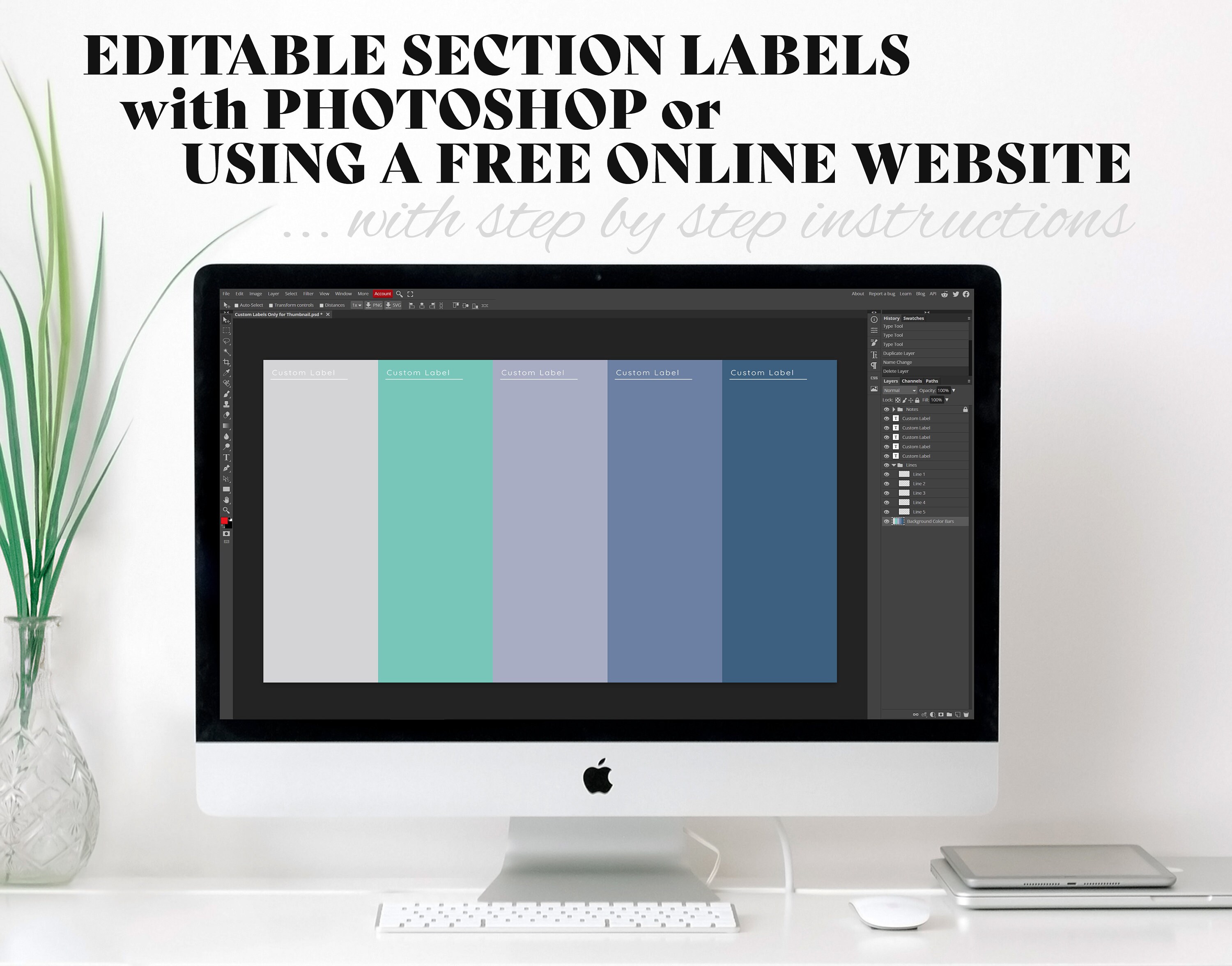 Desktop Organizer Nautical Teal & Purple Shades Wallpaper | Editable ...