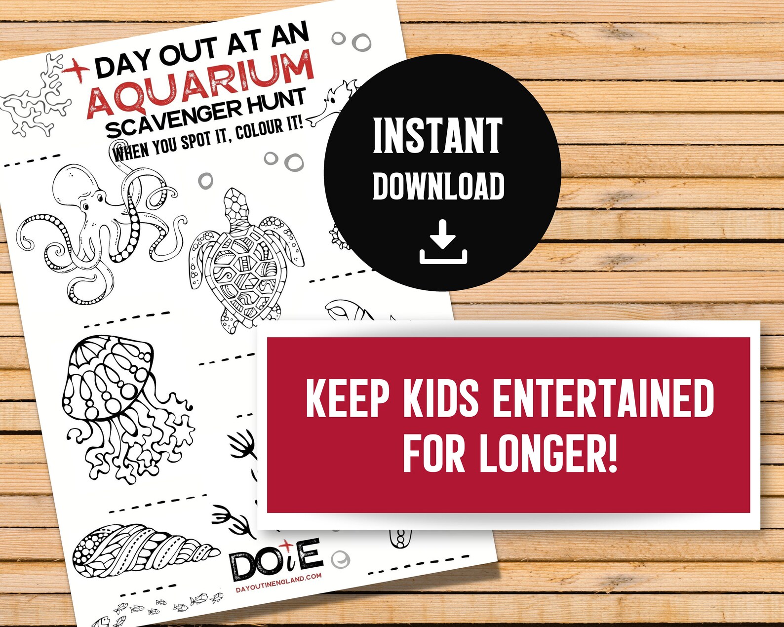 Aquarium Scavenger Hunt Colouring in Sheet for Kids PRINTABLE - Etsy