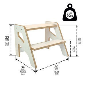 Kids Wooden Step Stool, Mini Learning Tower, Step Stool, Children's ...