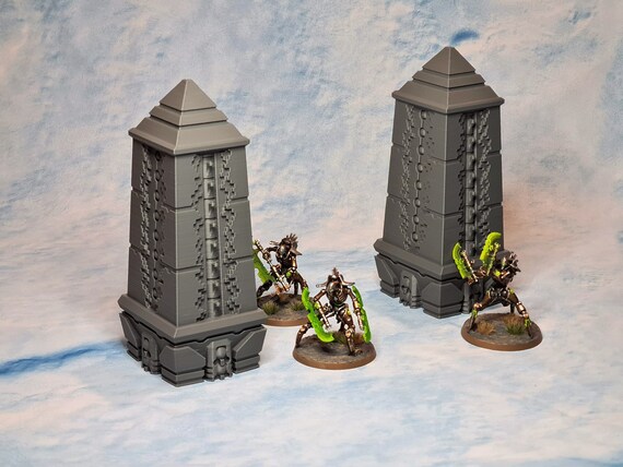 Cyborg Alien Sci Fi Style Obelisks set of 2 Wargaming - Etsy