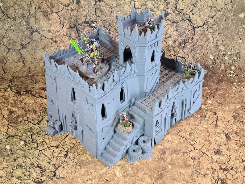 Green Alien Fortress Wargaming Miniature Terrain 3d Printed in PLA - Etsy