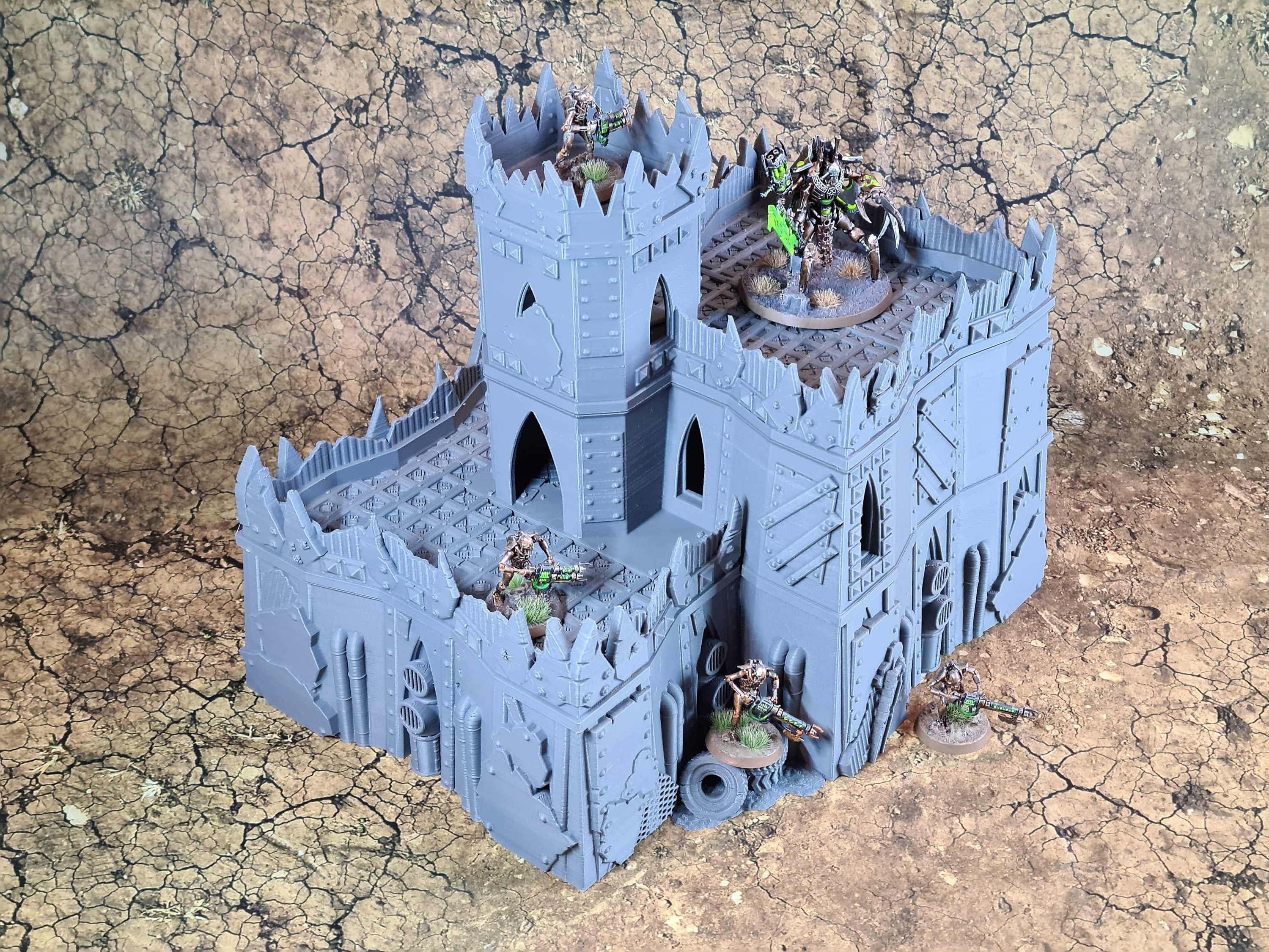 Green Alien Fortress Wargaming Miniature Terrain 3d Printed in PLA - Etsy
